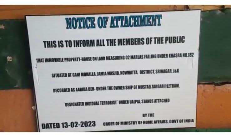 House of Al Umar Chief Mushtaq Latram attached in Srinagar – The Dispatch
