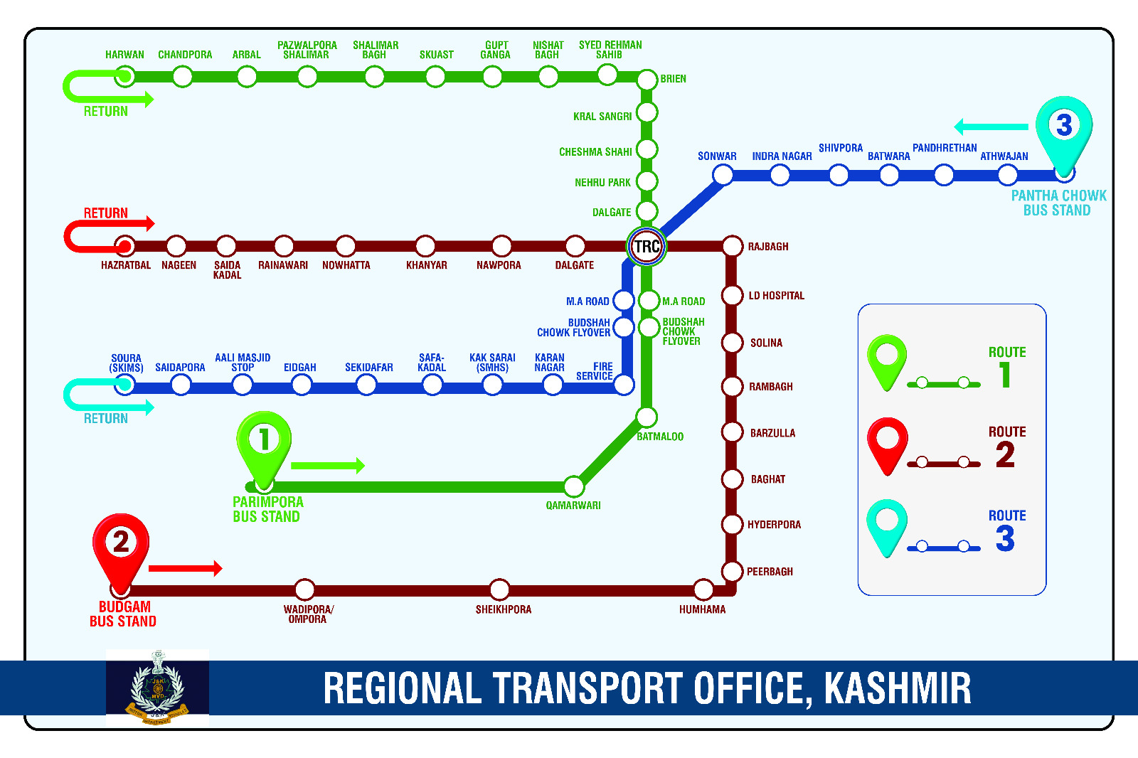 Transport Deptt to ply buses on 3 new routes across Srinagar city from ...