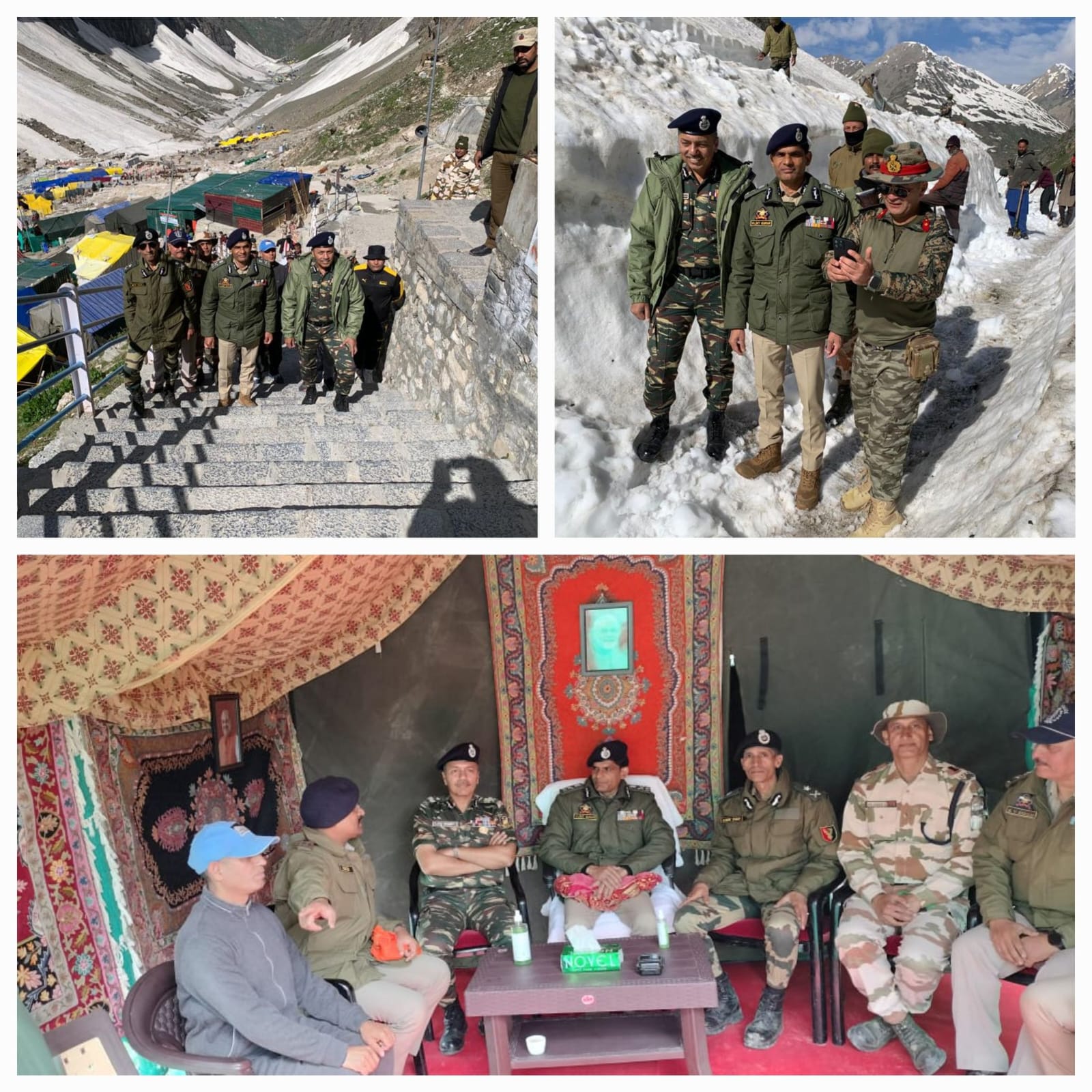ADGP Kashmir along with security oficers review security arrangements at Amarnath cave – The ...