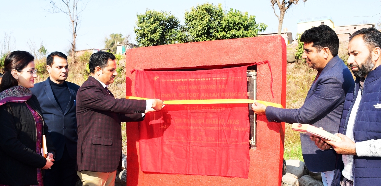 DC Rajouri lays foundation stone for Jhulla Bridge at Argi in Dhangri ...